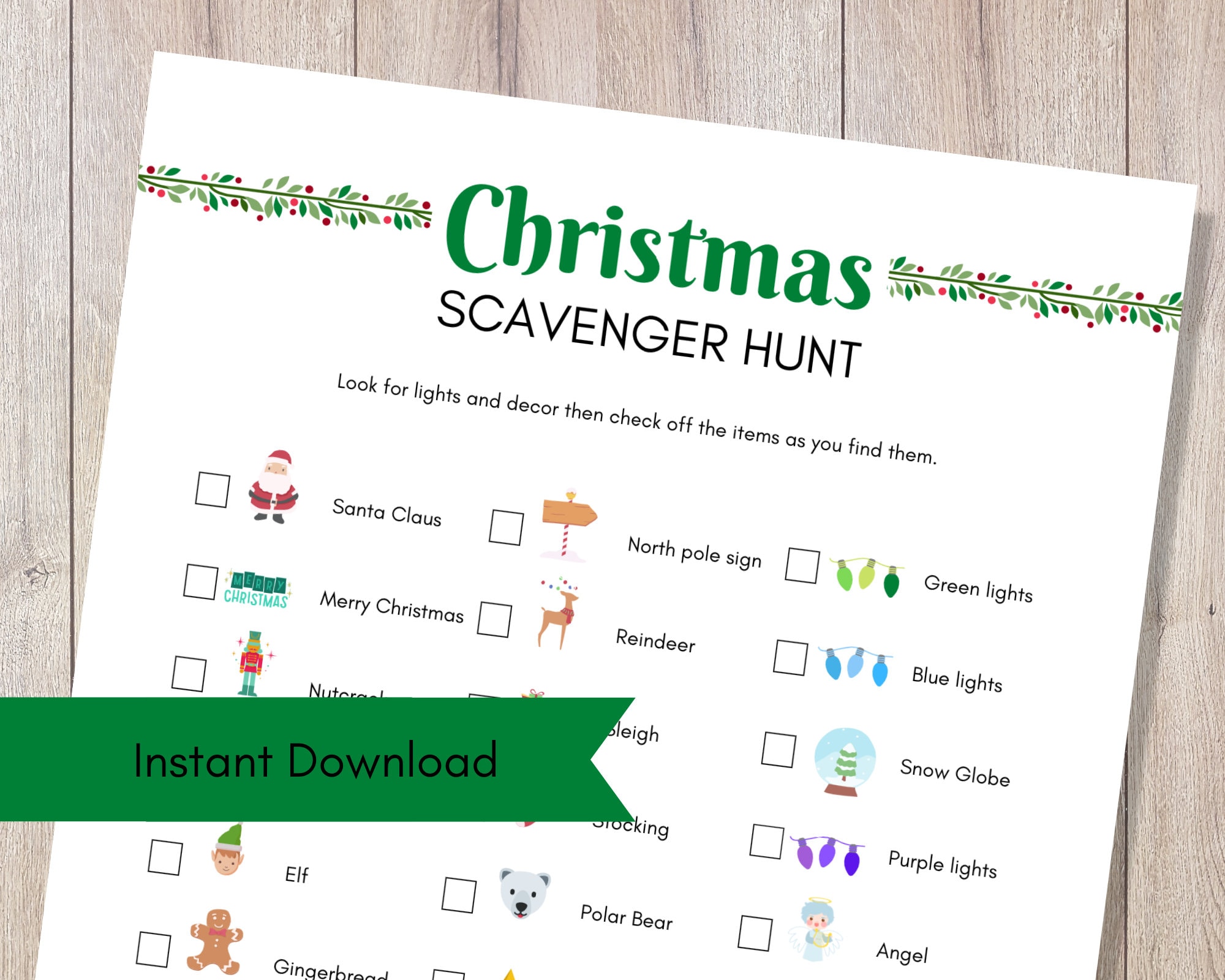 Christmas Scavenger Hunt, Christmas Eve Activity, Family Friendly ...