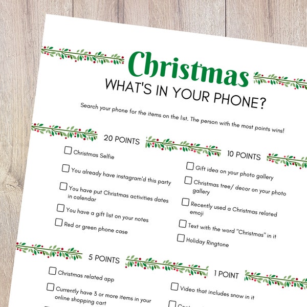 Christmas Whats on Your Phone - Etsy