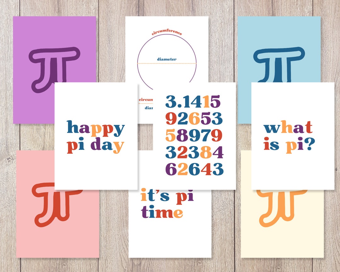 Pi Day Classroom Decor Bundle, Instant Download, Print at Home, Letter ...