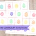 Easter Egg Memory Match Kid's Game, Printable Instant Download ...