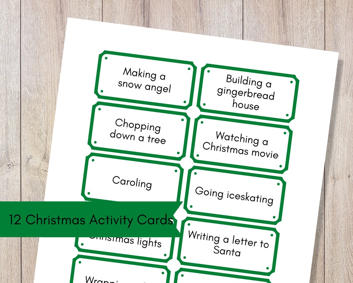 Christmas Charades, 48 Christmas Themed Charades Cards, Family Friendly ...