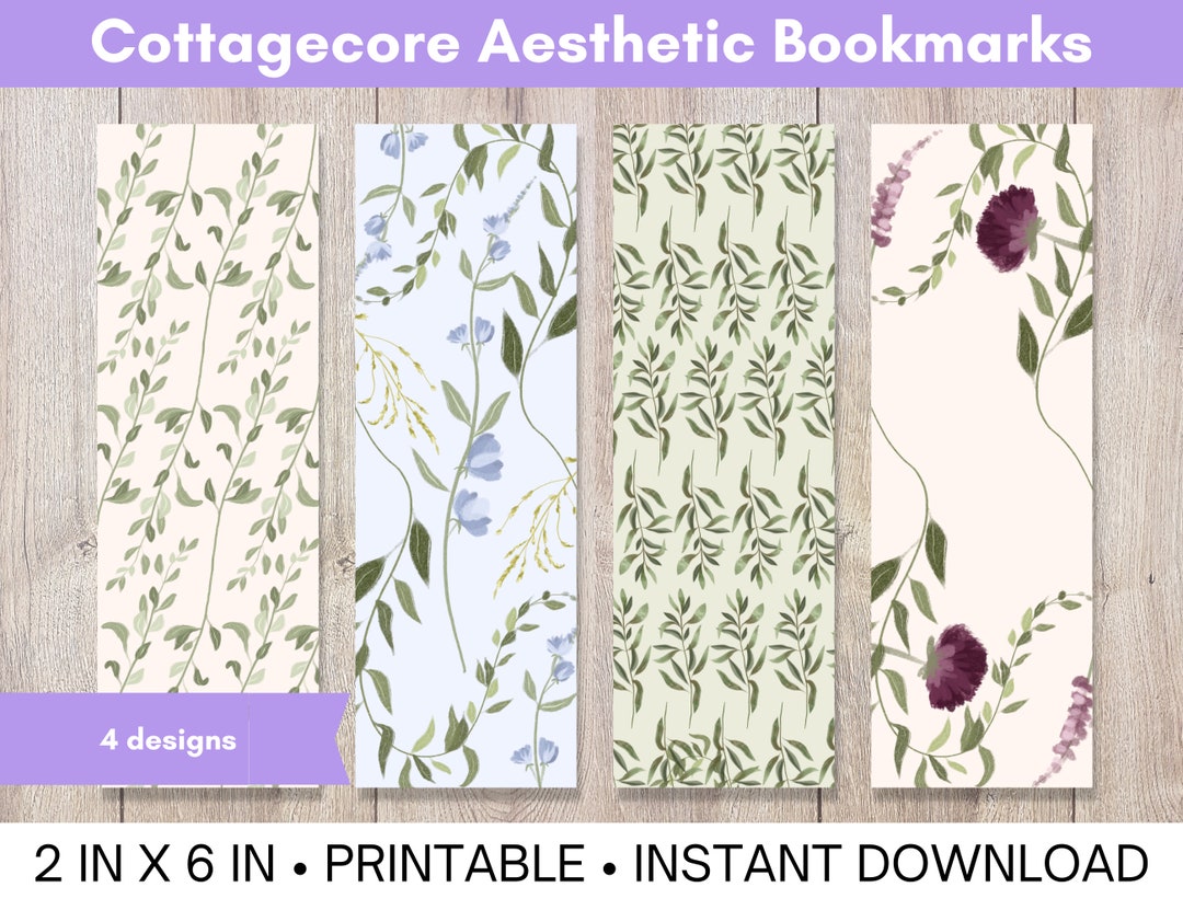 Cottagecore Aesthetic Bookmarks, Bookish Gift, Pressed Flower ...
