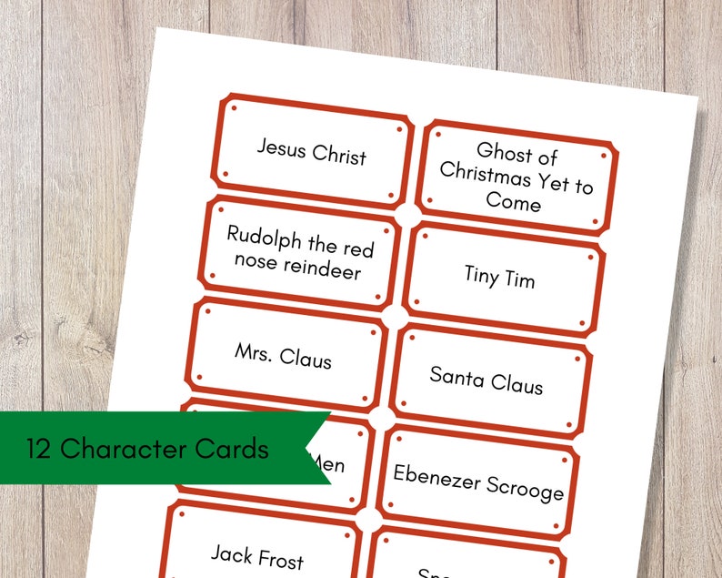 Christmas Charades, 48 Christmas Themed Charades Cards, Family Friendly ...