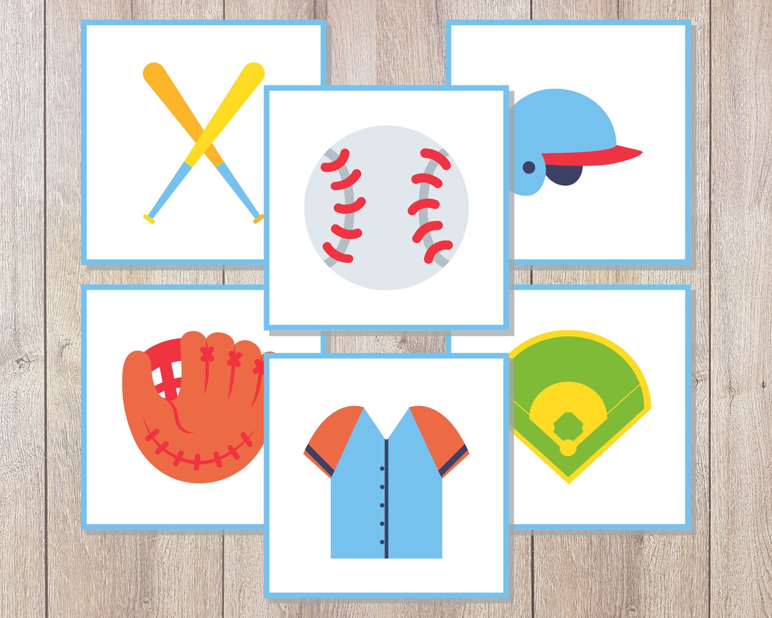 Baseball Memory Match Game, Baseball Themed Party Activity - Etsy
