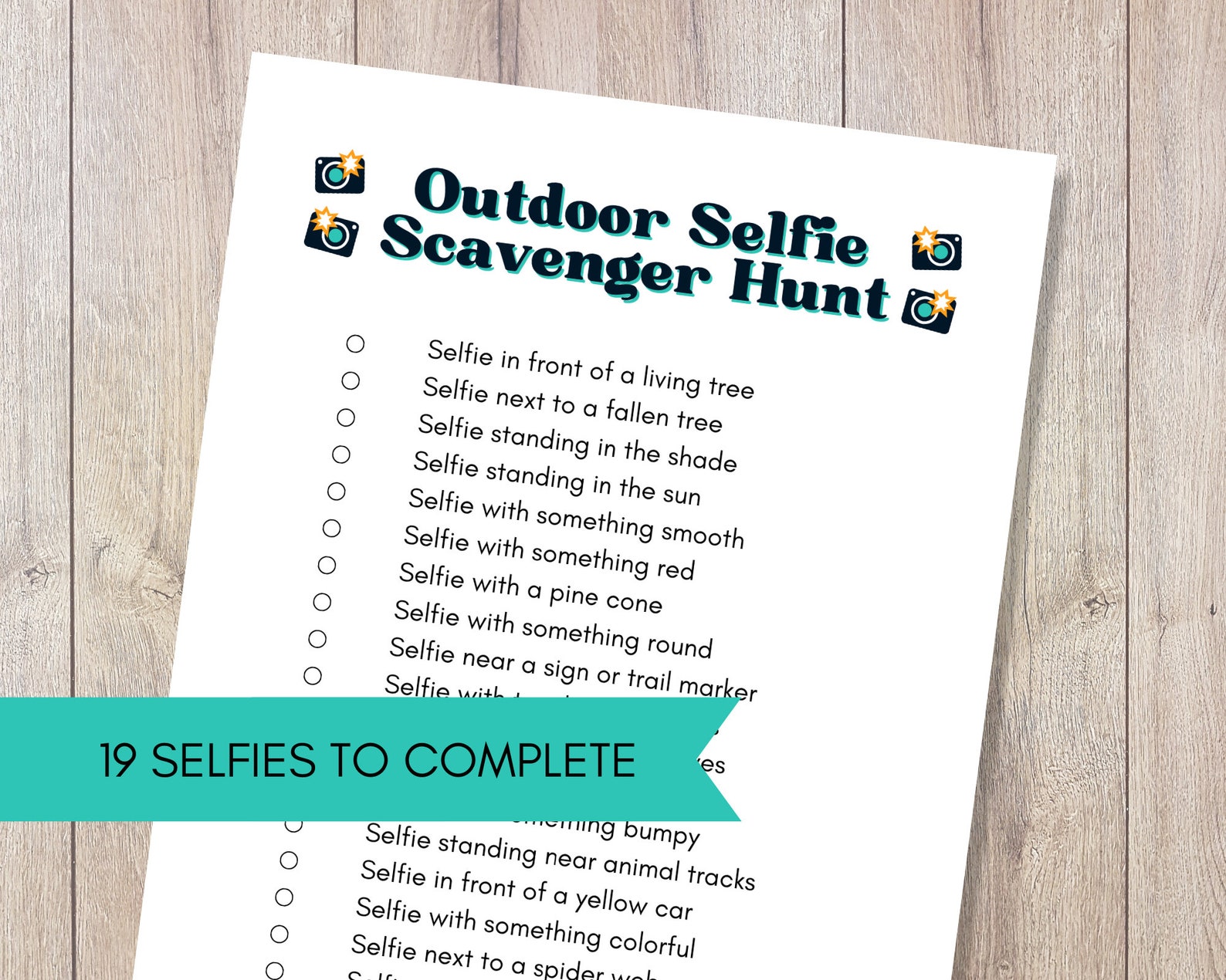 Outdoor Selfie Scavenger Hunt Road Trip Game Treasure Hunt - Etsy