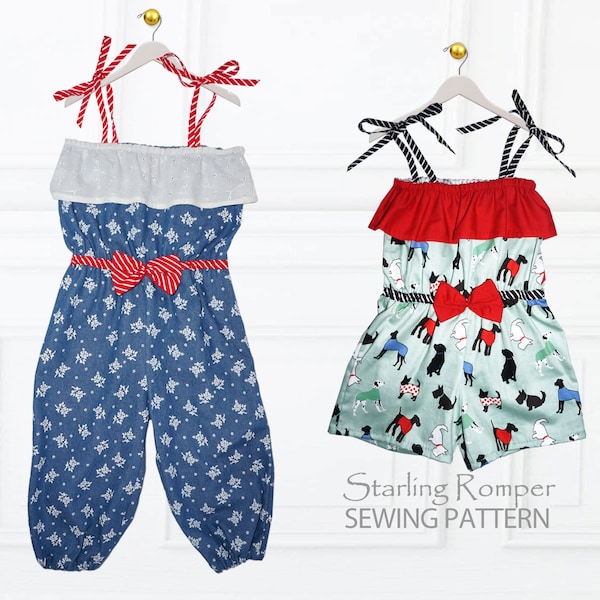 Girls Romper Pattern - Etsy