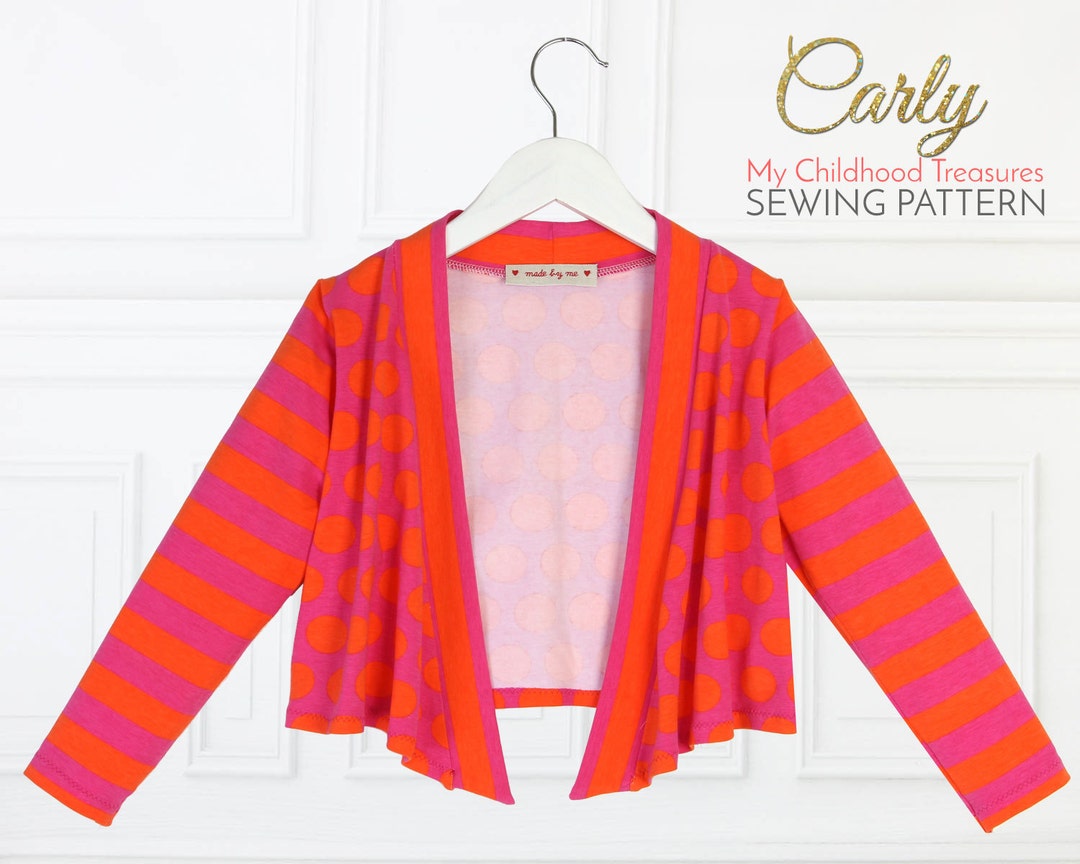 Girls Sweater Pattern, Girls CARDIGAN Pattern, Girls Sewing Pattern ...