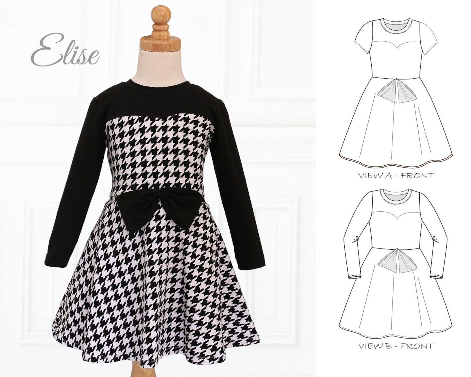 Girls Dress Pattern PDF Childrens Sewing Pattern Pdf Winter | Etsy