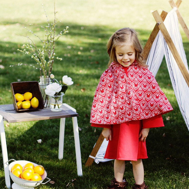 Childrens Sewing Pattern PDF Hooded Cape Pattern Child Girls - Etsy