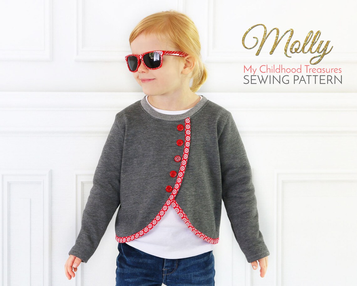 Girls Sweatshirt Sewing Pattern Pdf, Sweater Pattern, Top Patterns ...