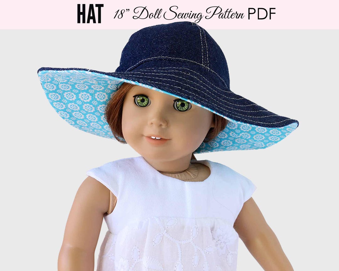 Doll Hat Pattern, 18 Inch Doll Patterns, 18 Inch Doll Clothes Patterns ...