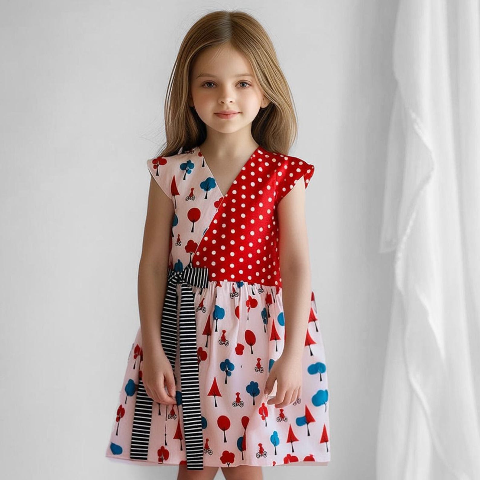 Girls Dress Pattern Pdf, Wrap Dress Pattern, Childrens Sewing Pattern ...