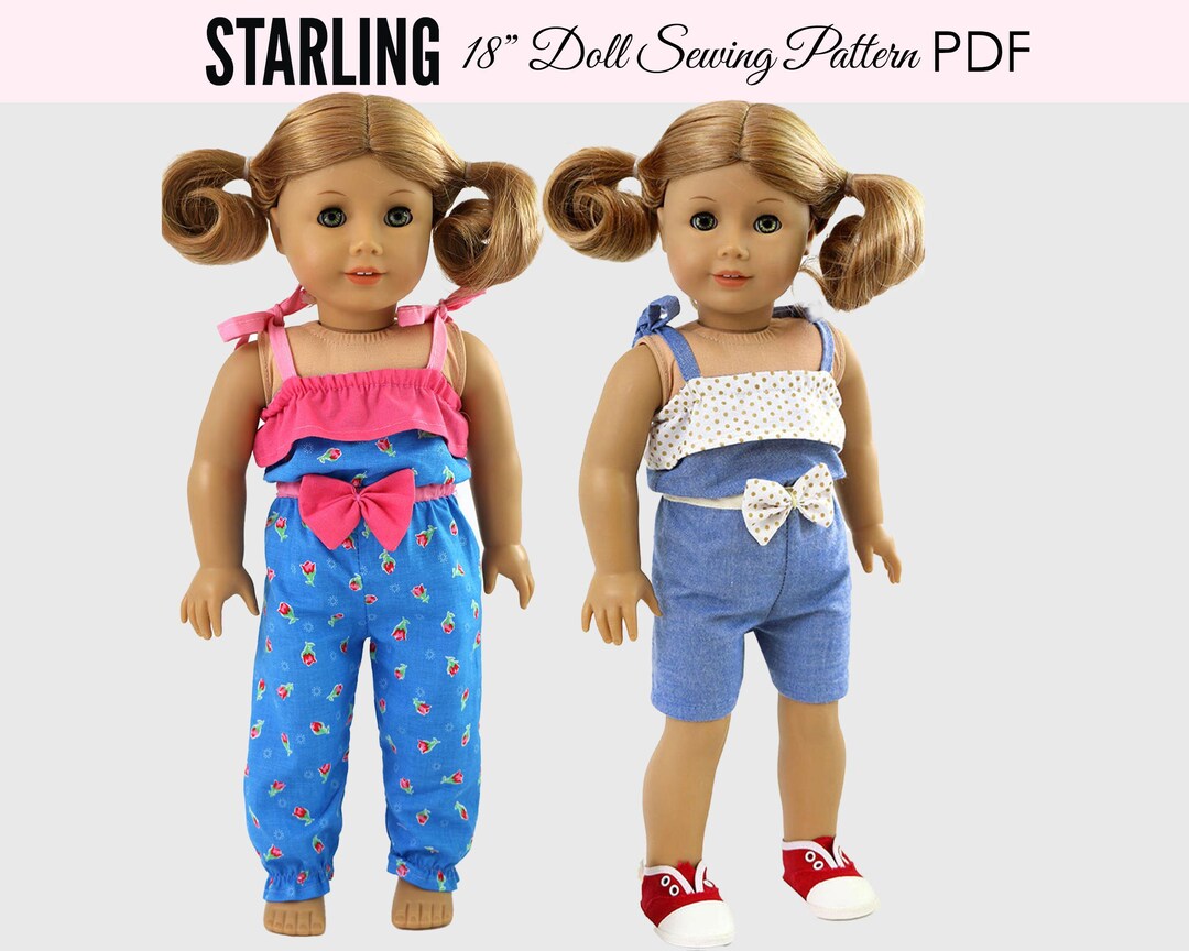 18 Inch Doll Patterns, 18 Inch Doll Clothes Patterns, Doll Romper ...