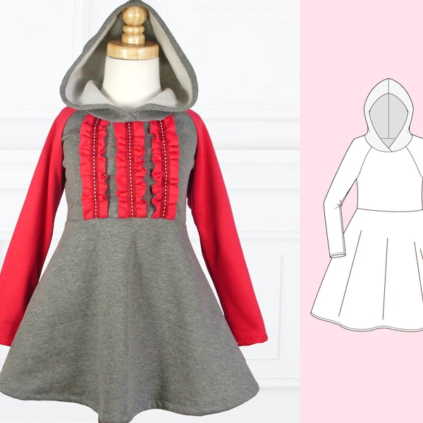Girls Sweatshirt Dress Pattern - Etsy