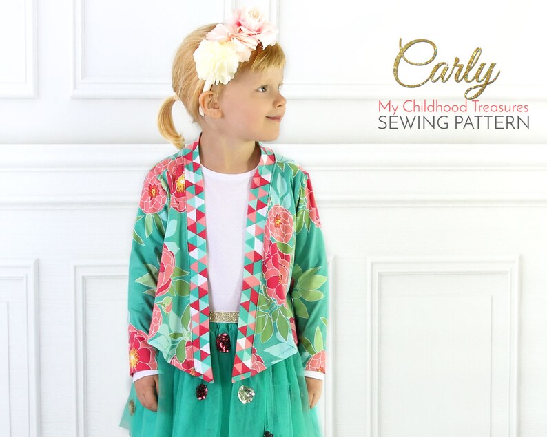 Girls Sweater Pattern Girls CARDIGAN Pattern Girls Sewing | Etsy