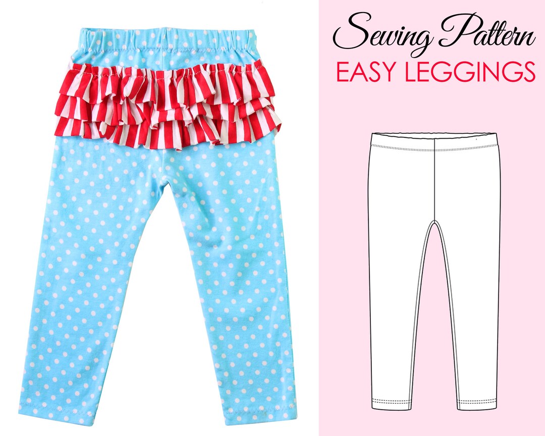 Girls Leggings Pattern, Girls Sewing Pattern Pdf, Childrens Sewing ...