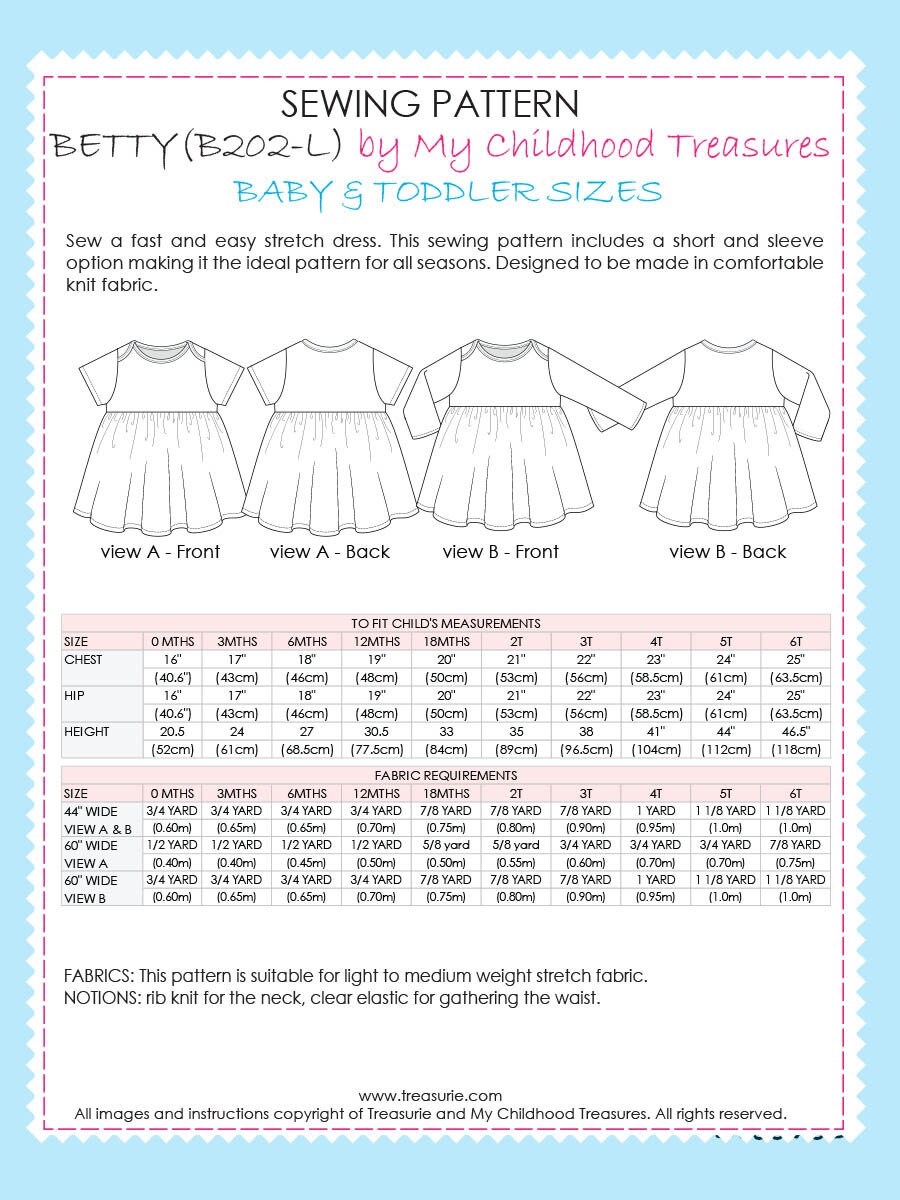 EASY Baby Dress Pattern Baby Sewing Pattern PDF Pattern - Etsy