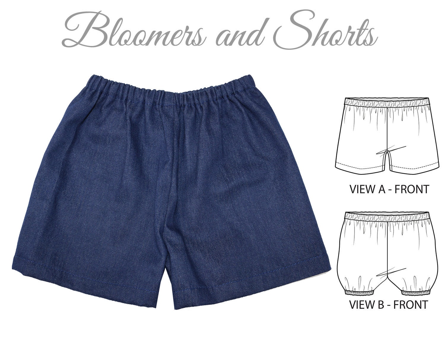 Girls Sewing Pattern Pdf Bloomer Pattern Shorts Pattern - Etsy UK