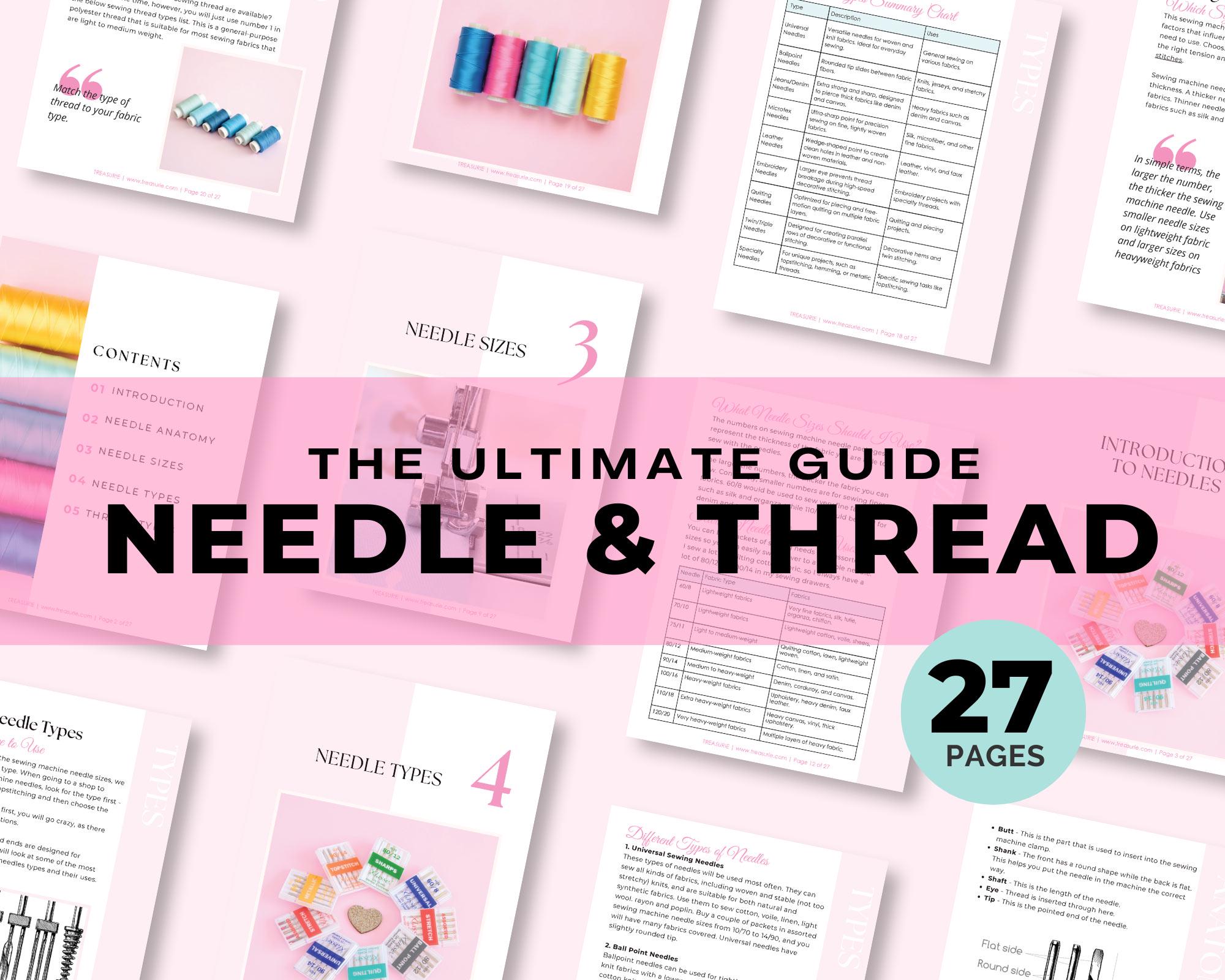 Sewing Needle and Thread Guide | Printable Sewing Reference Chart ...