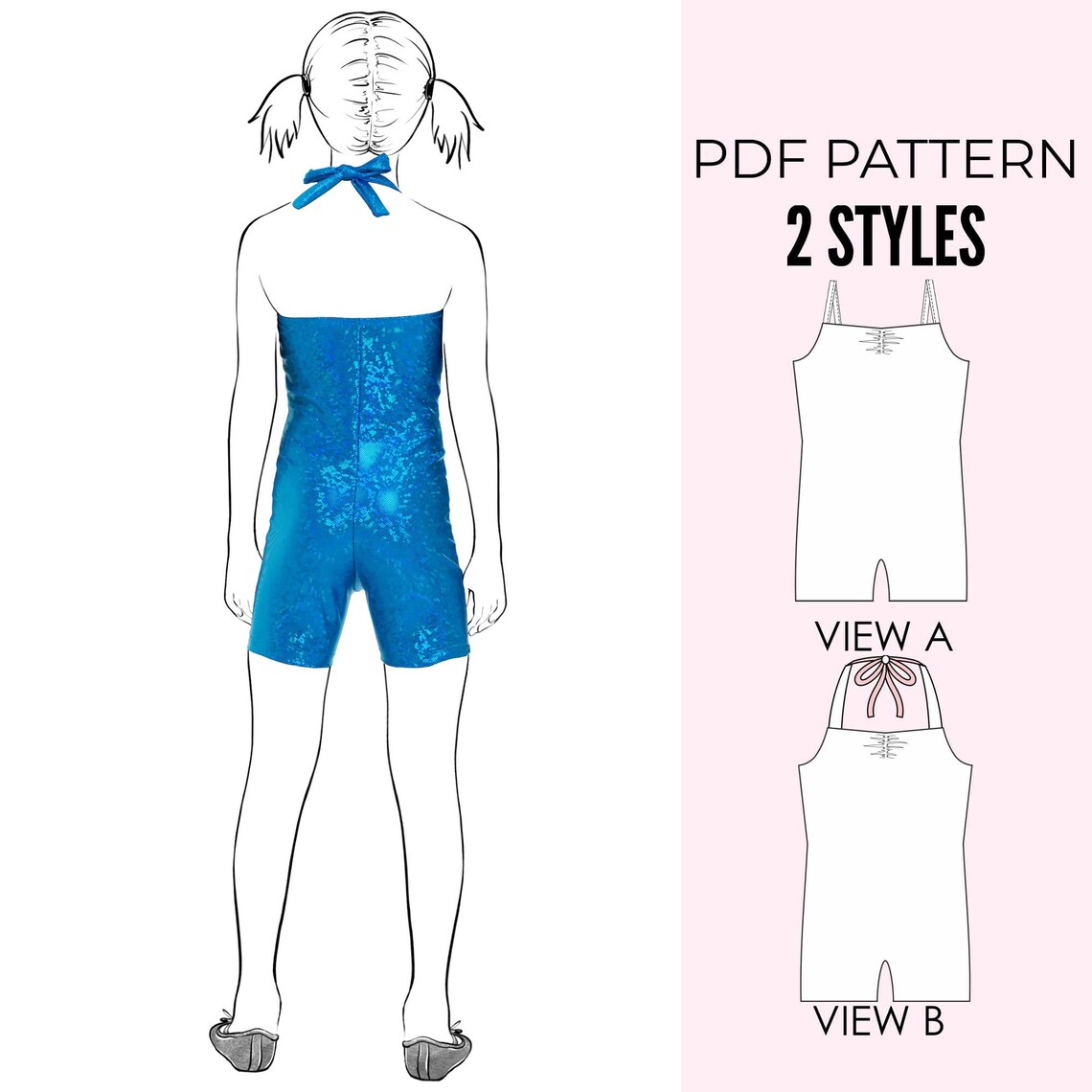 Gymnastics Leotard Pattern, Dance Sewing Pattern, Swimwear Pattern ...