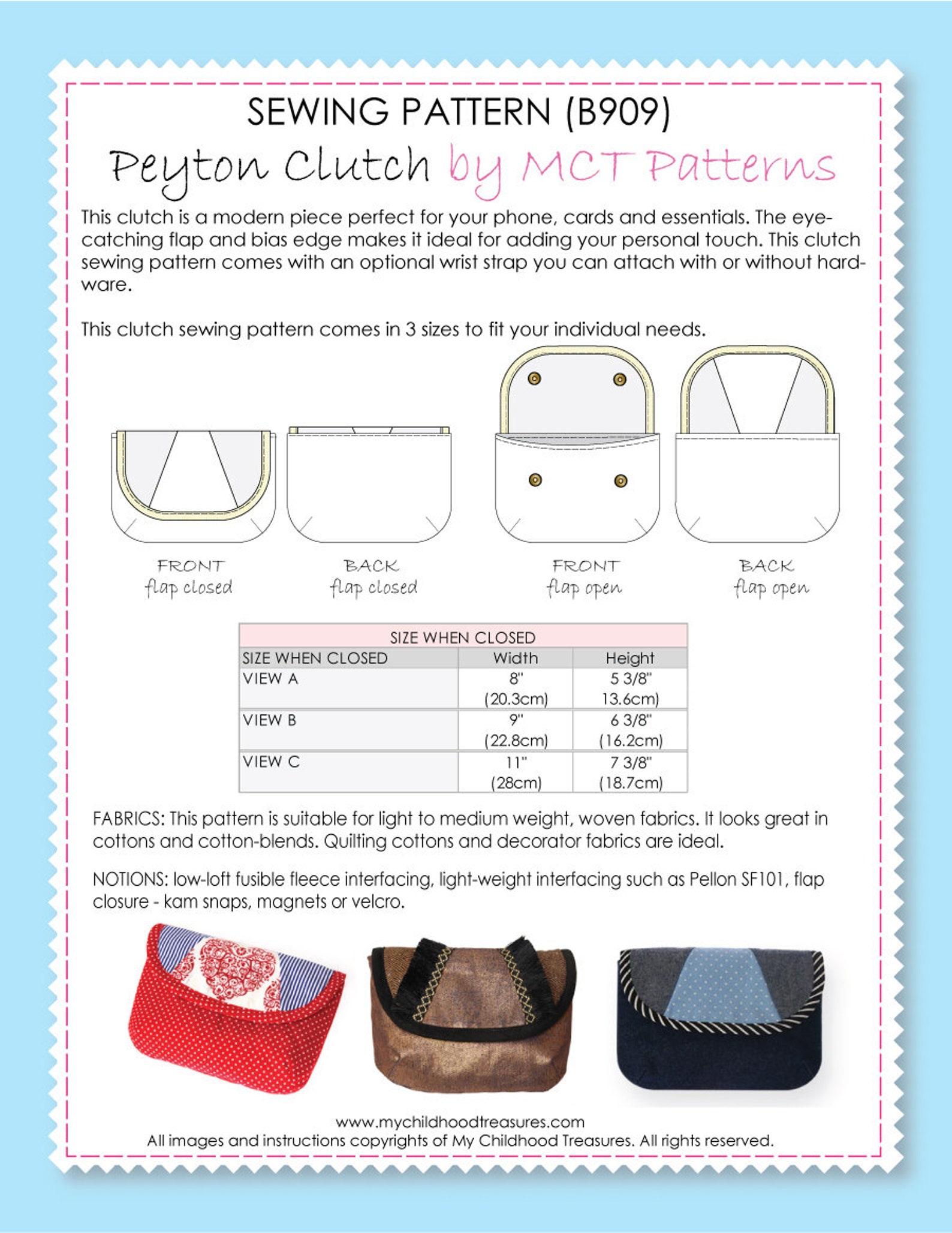 Clutch Purse Pattern Clutch Pattern Purse Pattern Wristlet - Etsy