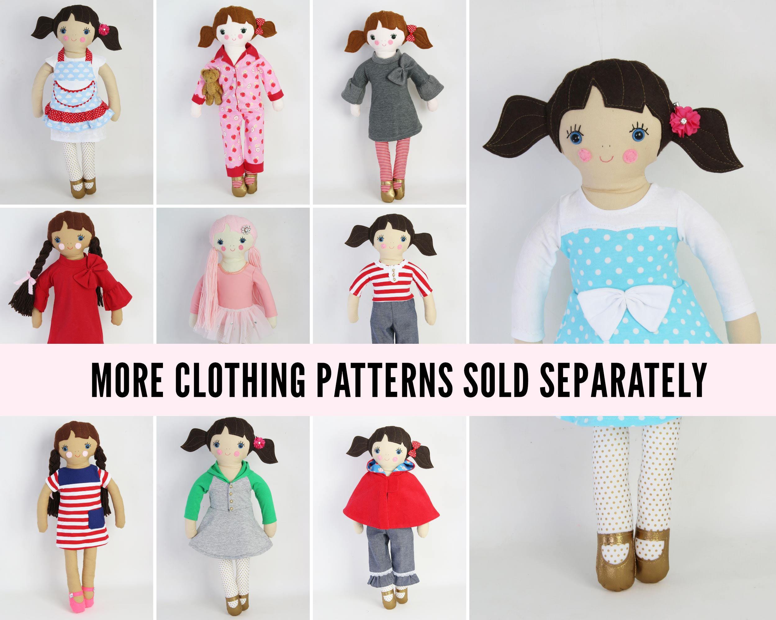 Doll Sewing Pattern Rag Doll Pattern Doll Patterns Toy Patterns 18 Inch ...