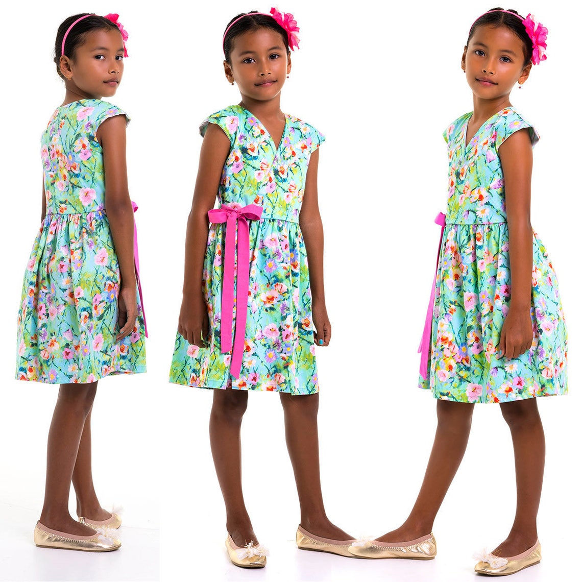 Girls Dress Pattern Pdf, Wrap Dress Pattern, Childrens Sewing Pattern ...