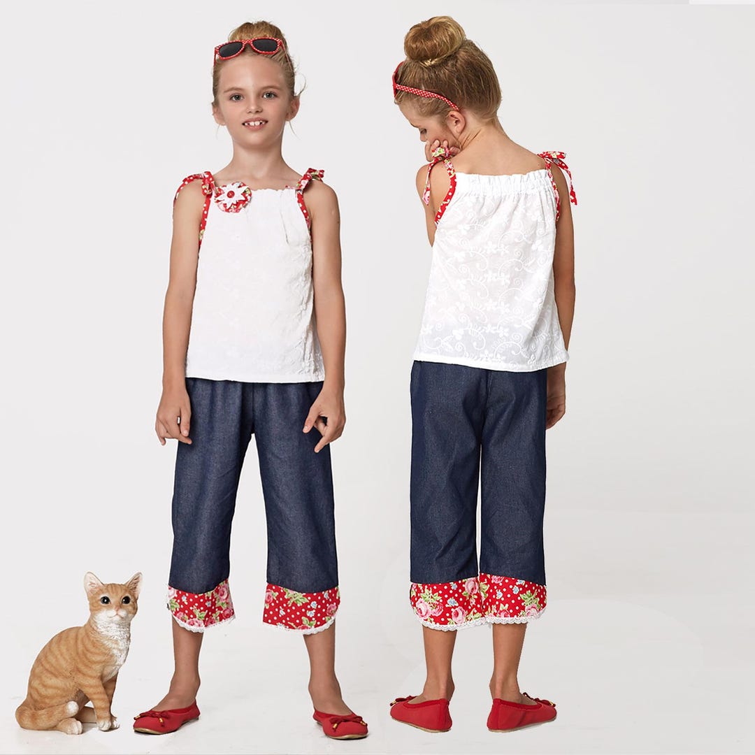 Girls Pants Pattern Pdf, Pants Sewing Pattern, Capri Pattern, Girls ...