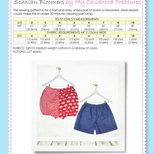 Girls Sewing Pattern Pdf, Bloomer Pattern, Shorts Pattern, Childrens ...