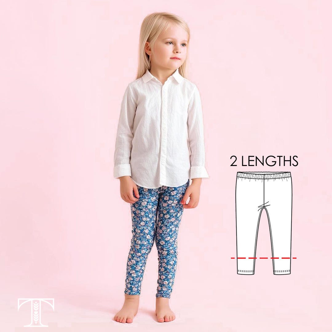 Girls Leggings Pattern Pdf, Sewing Pattern Pdf, Childrens Sewing ...