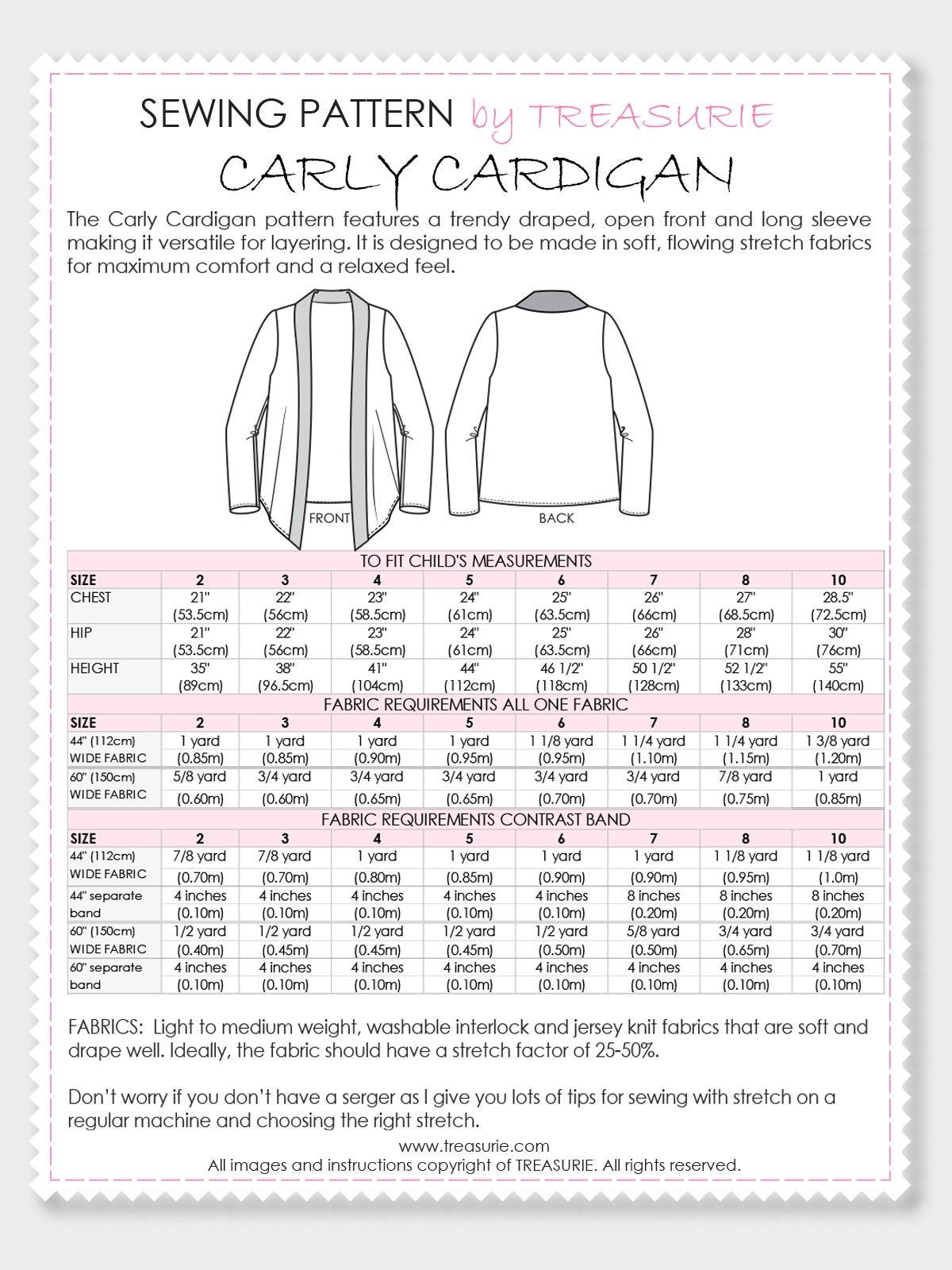 Girls CARDIGAN Pattern Pdf, Sweater Pattern, Girls Sewing Pattern ...