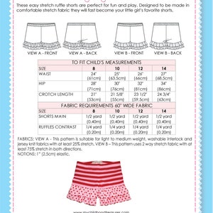 Girls Shorts Pattern, Pants Pattern, Dance Shorts Pattern Pdf ...