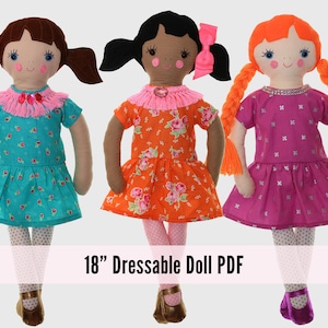 Doll Sewing Pattern Rag Doll Pattern Doll Patterns Toy Patterns 18 Inch ...