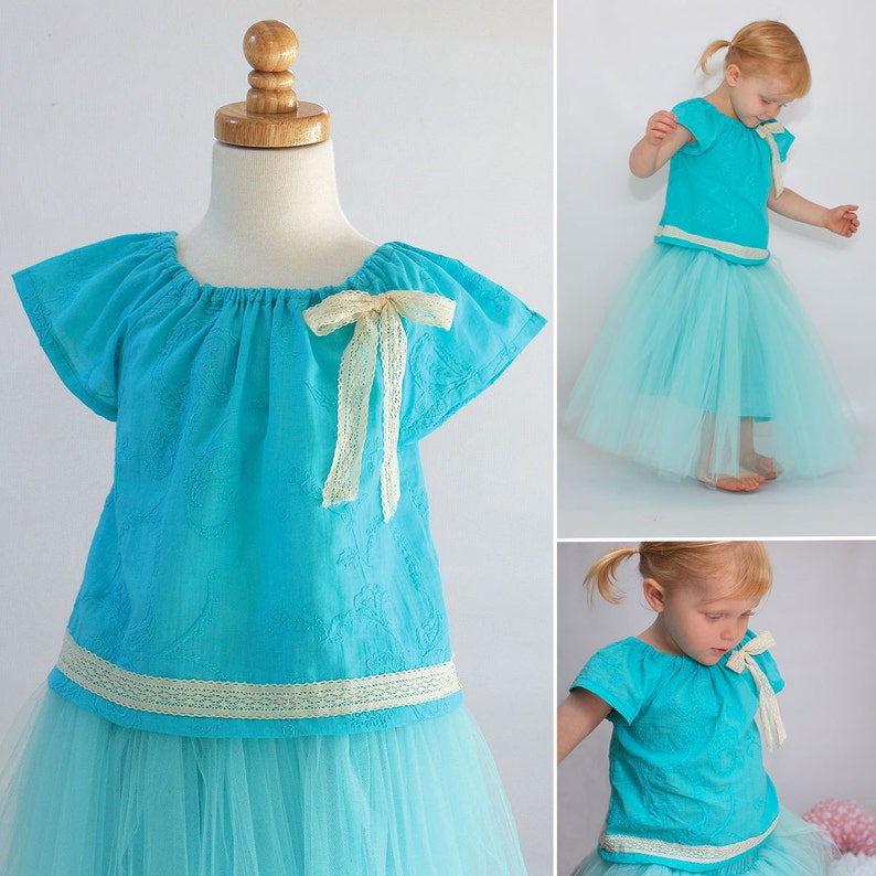 VERY EASY Girls Top Pattern Pdf Girls Sewing Pattern Pdf | Etsy