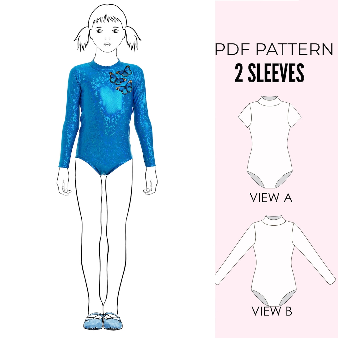Girls Leotard Pattern PDF, Ballet Leotard Pattern, Gymnastics Leotard ...