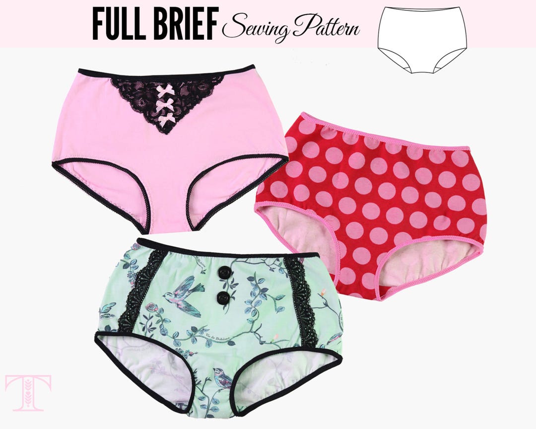 Underwear Sewing Pattern Pdf, Women Ladies, High Waisted, Lingerie ...