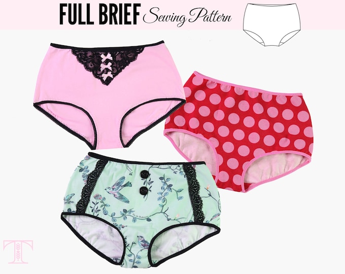 Panel Undies PDF Sewing Pattern, Underwear Pattern, Panty Pattern ...