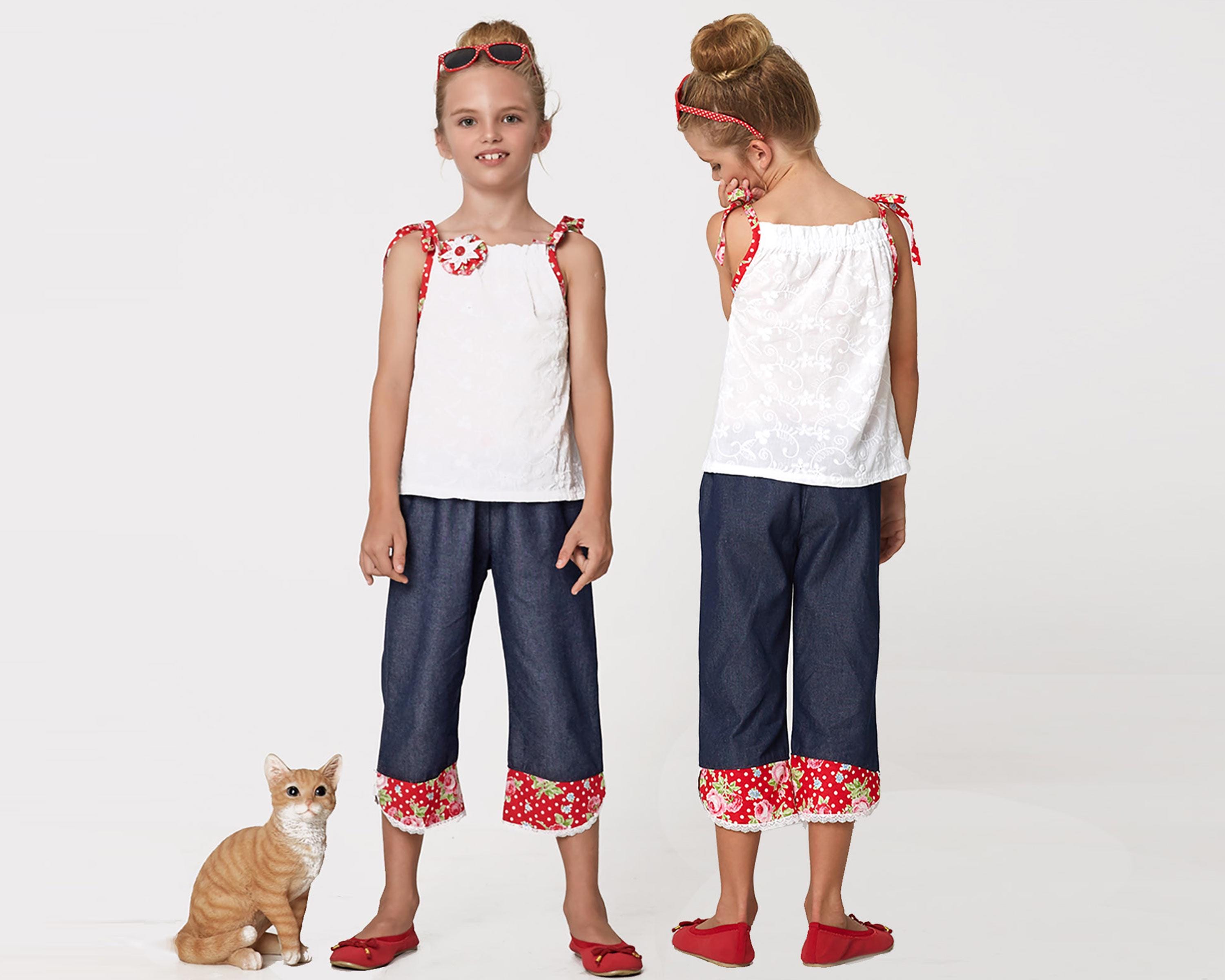 Girls Pants Pattern Pdf, Pants Sewing Pattern, Capri Pattern, Girls ...