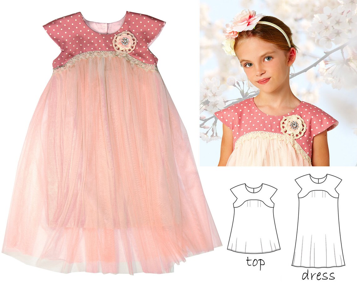 Girls Dress Pattern PDF Flower Girl Dress Pattern Childrens - Etsy
