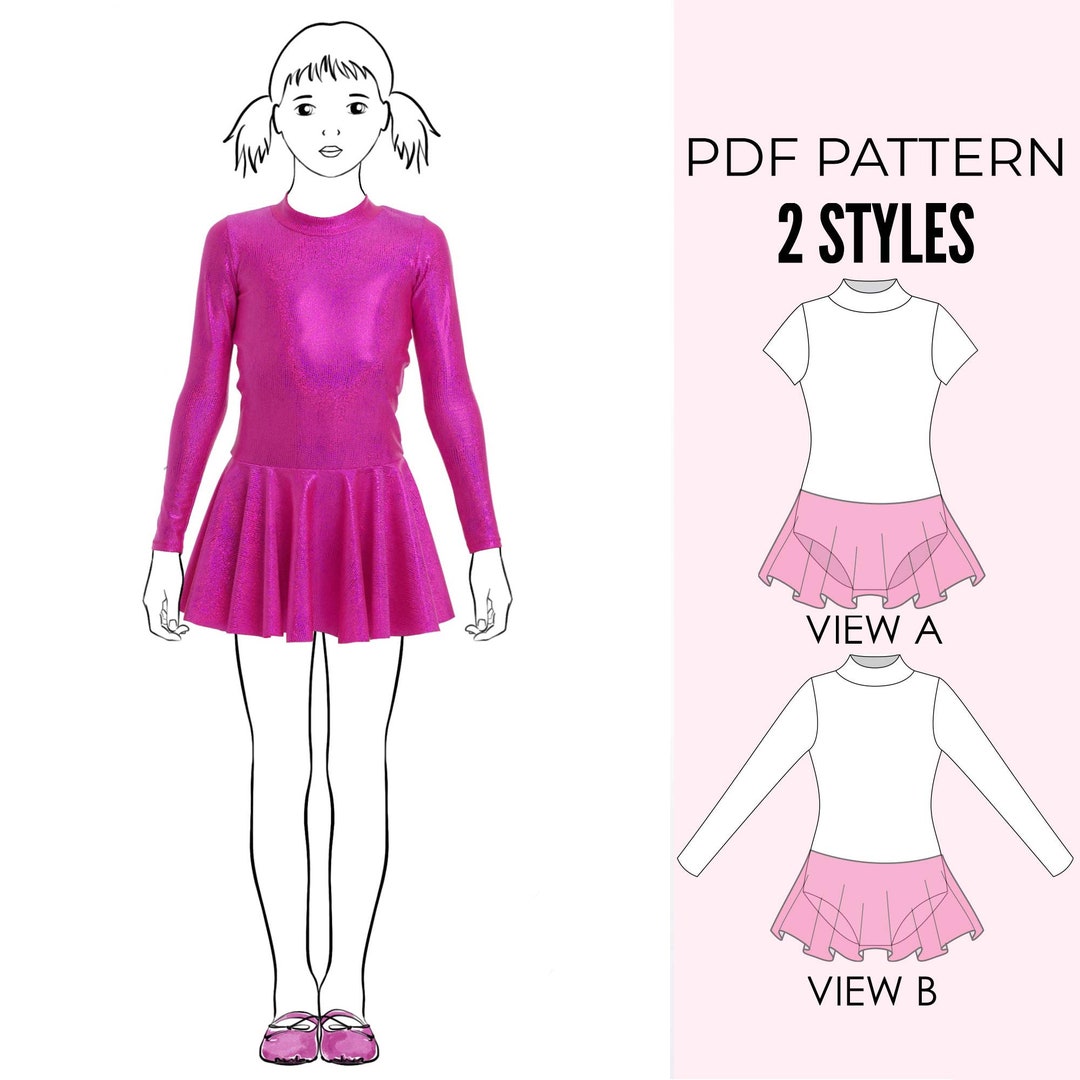 Girls Leotard Pattern PDF, Ballet Leotard Pattern, Gymnastics Leotard ...