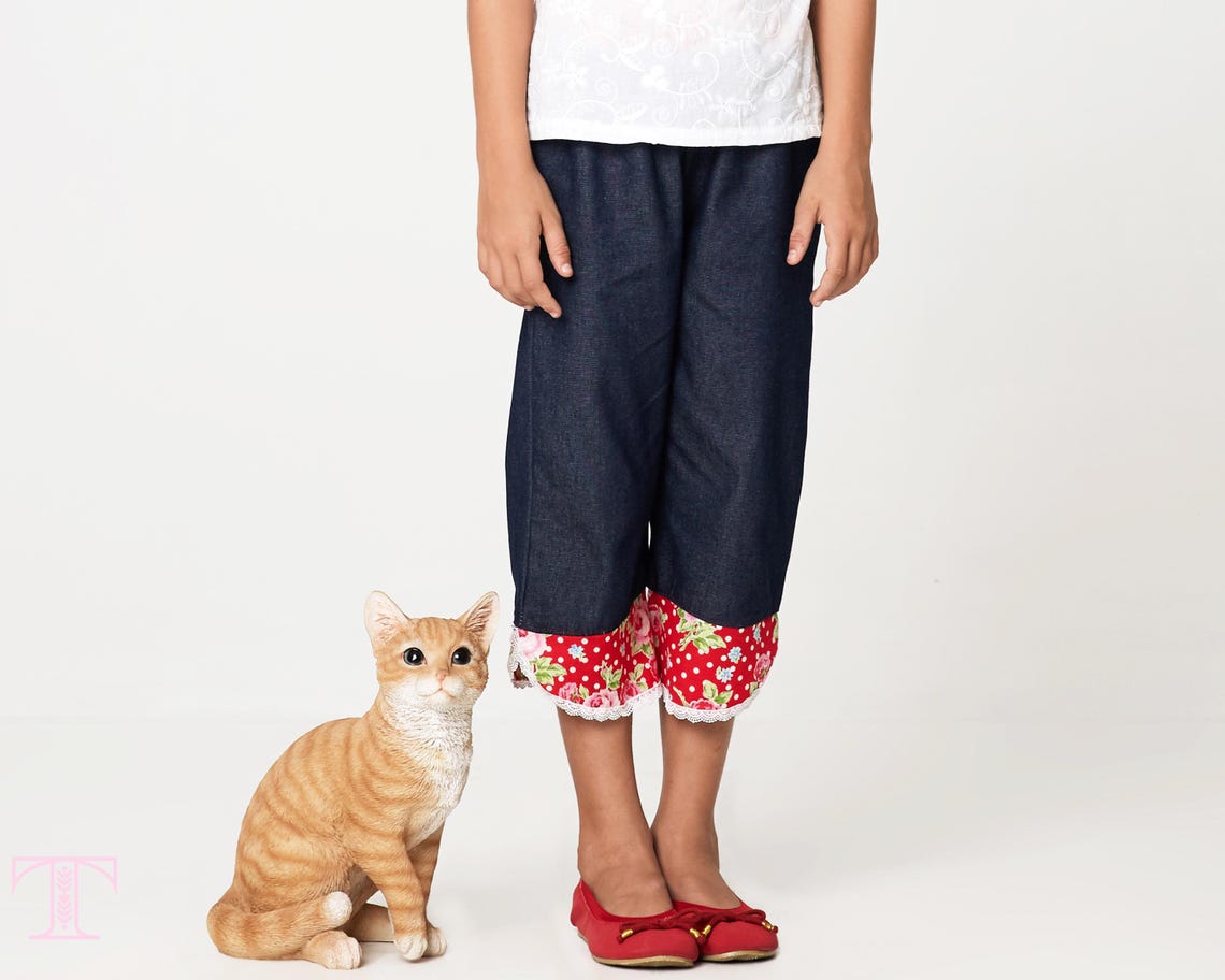 Girls Pants Pattern Pdf, Pants Sewing Pattern, Capri Pattern, Girls ...