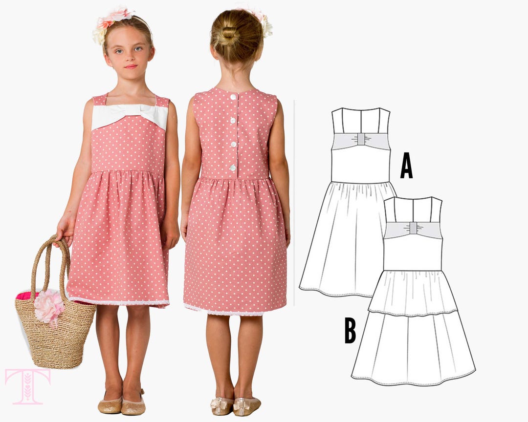 Girls Dress Patterns PDF, Girls Clothing Pattern, Childrens Sewing ...