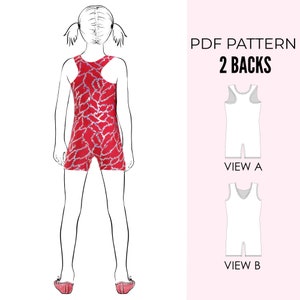 Gymnastics Leotard Pattern, Unitard Pattern Pdf, Dance Sewing Pattern ...