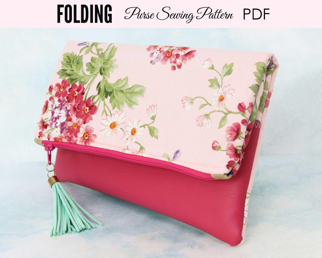 Folding Clutch Pattern, Purse Pattern, Sewing Pattern PDF, Bag Patterns ...