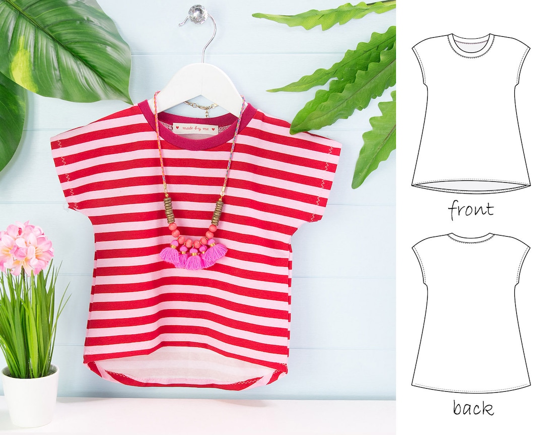 Tshirt Pattern Pdf, Kids Top Pattern, Tshirt Sewing Pattern Pdf, Girls ...