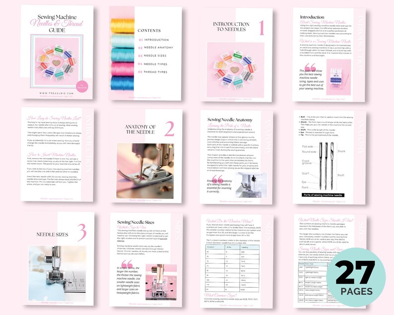 Sewing Needle and Thread Guide | Printable Sewing Reference Chart ...