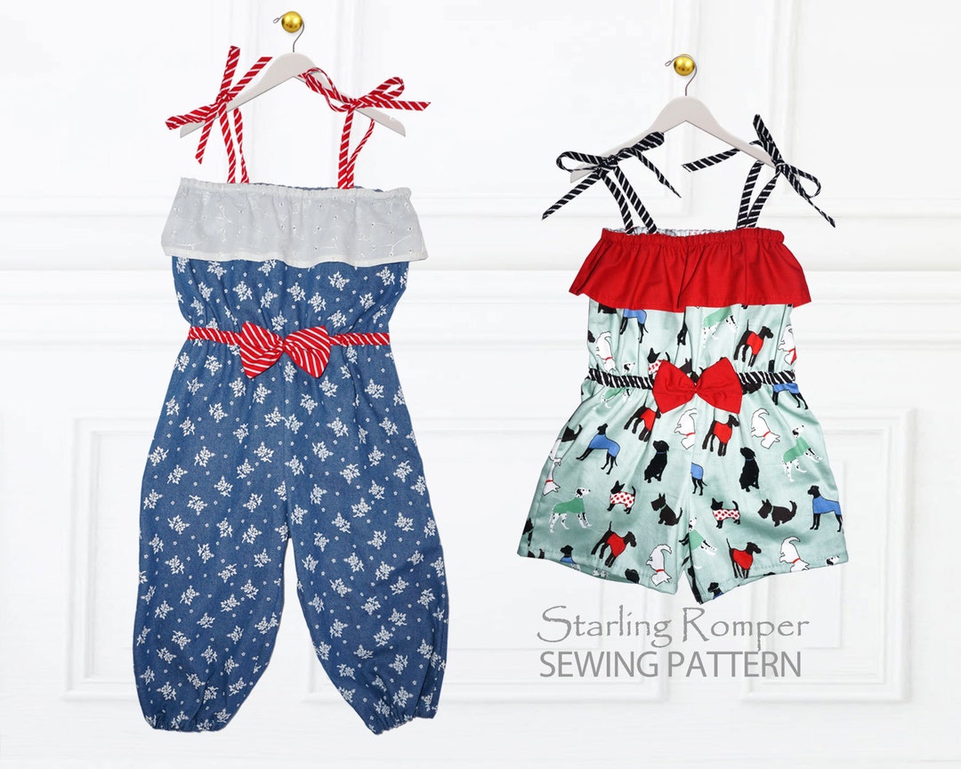 Romper Pattern, Girls Romper Pattern, Girls Sewing Pattern PDF, Romper ...