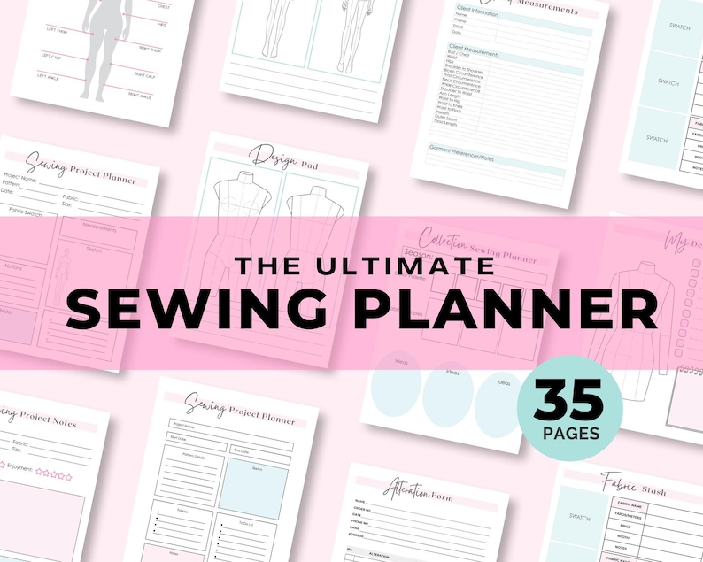 Ultimate Sewing Planner | Printable PDF & Digital Planner | Sewing ...