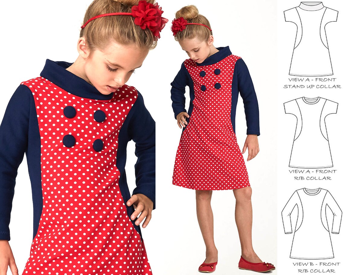 Girls Dress Pattern PDF Childrens Sewing Pattern Pdf Tshirt - Etsy