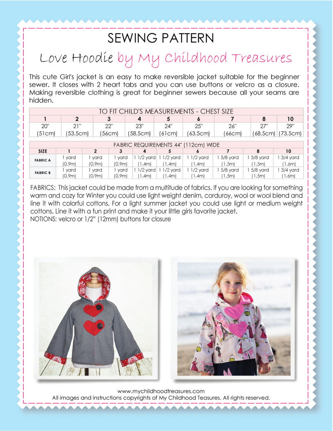 Coat Patterns, Jacket Patterns, Hoodie Patterns, Girls Sewing Patterns ...